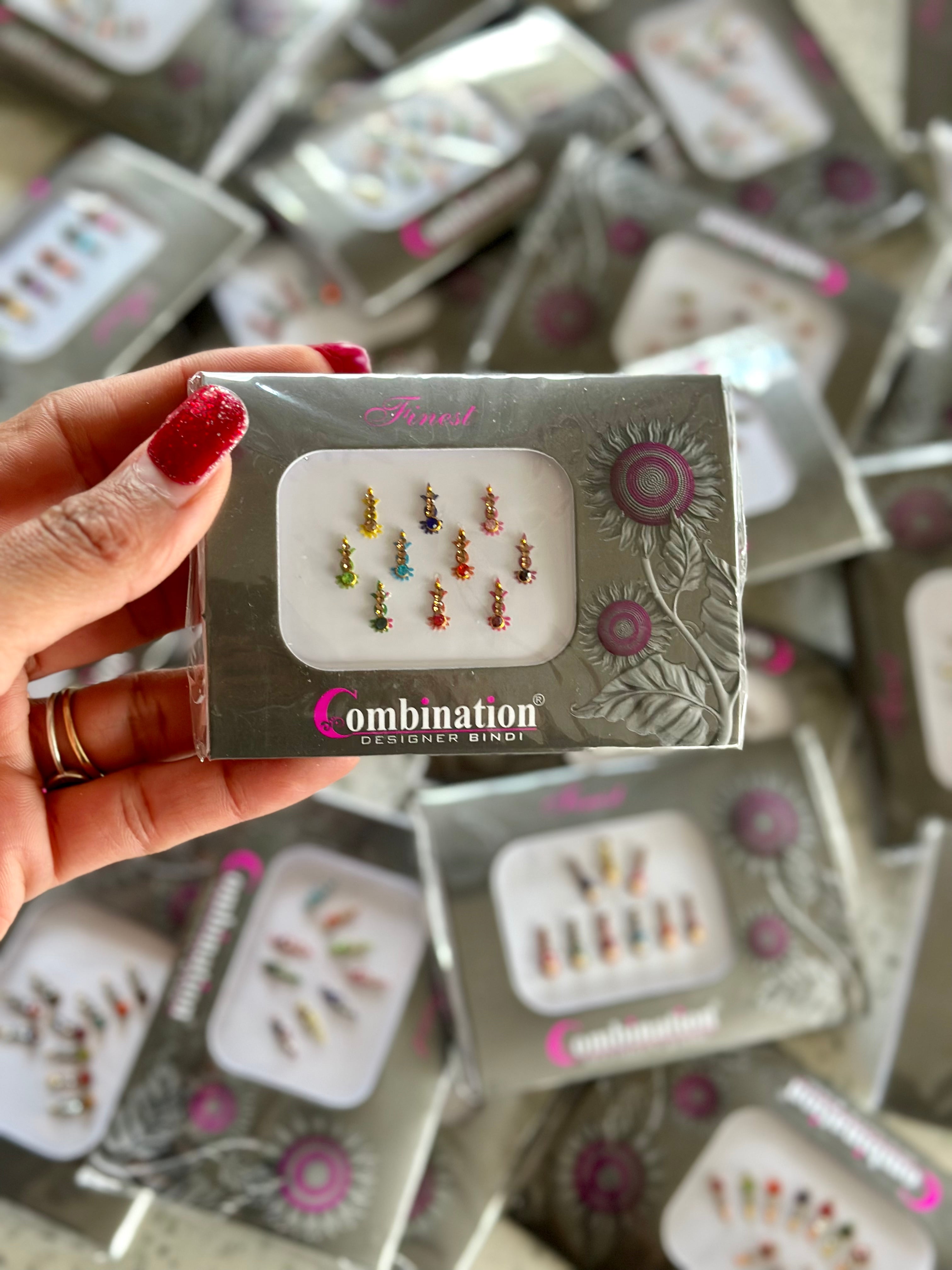 Assorted multi Bindi Cards ( Long shape ) – Timeless desires collection